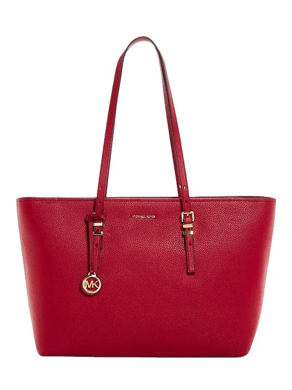Michael Kors Leather Tote Bag - Crimson