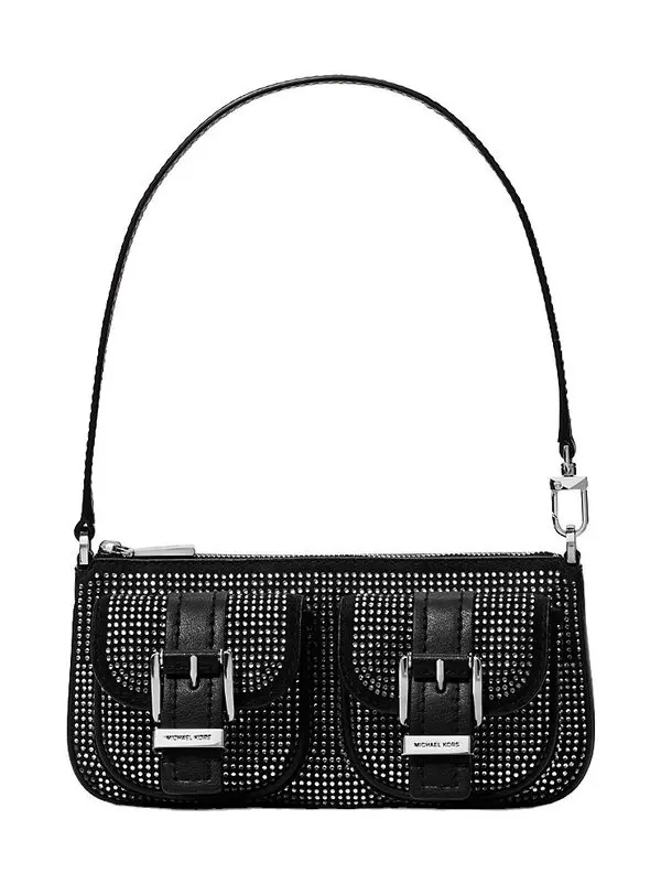 Michael Kors Leather Convertible Pouchette - Black