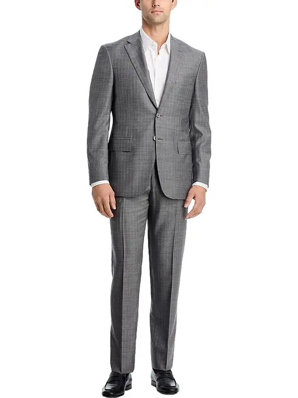 Canali Sienna Denim-effect Stripe Regular Fit Suit - Grey