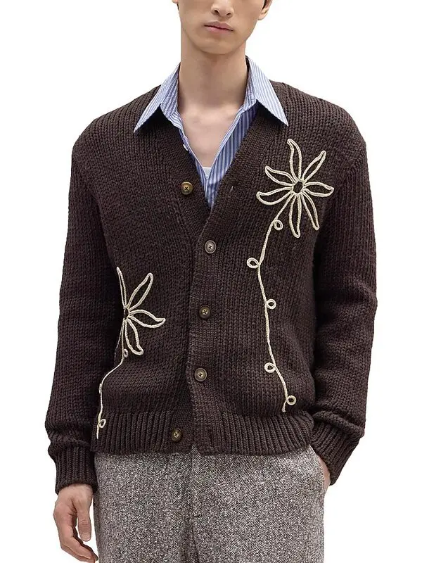 Nn07 Mika Flower 6620 Cardigan - Dusky Port