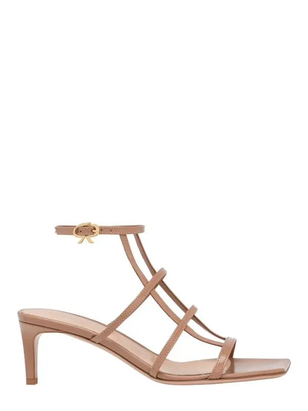 GIANVITO ROSSI Mondry 55 Sandals - Pink - Glossy Nappa