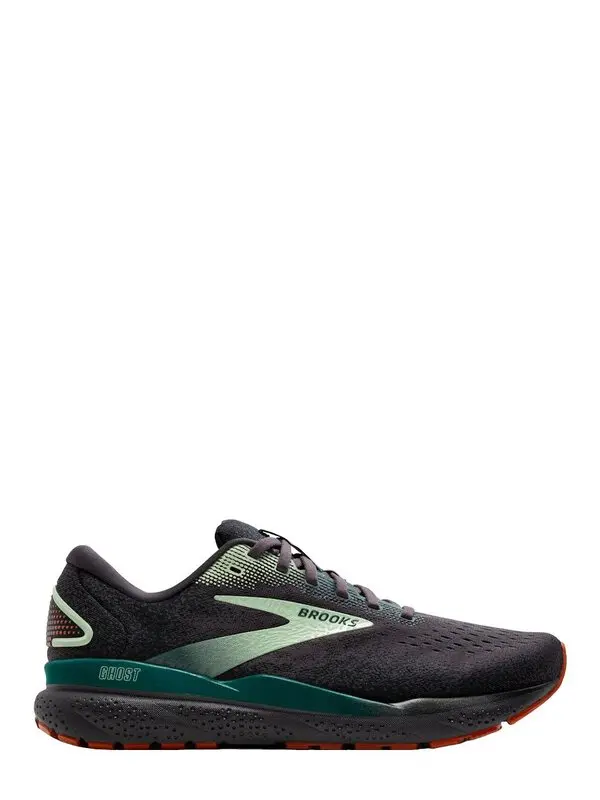 Brooks Ghost 16 Athletic Sneakers - Blackened Pearl/june Bug/green