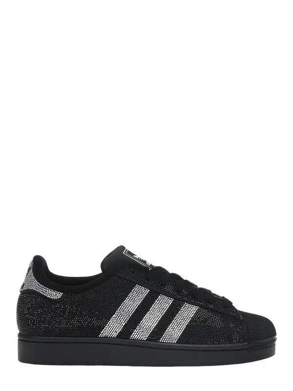 Adidas Superstar Ii Rhinestone Sneakers - Core Black/silver Metallic/off White