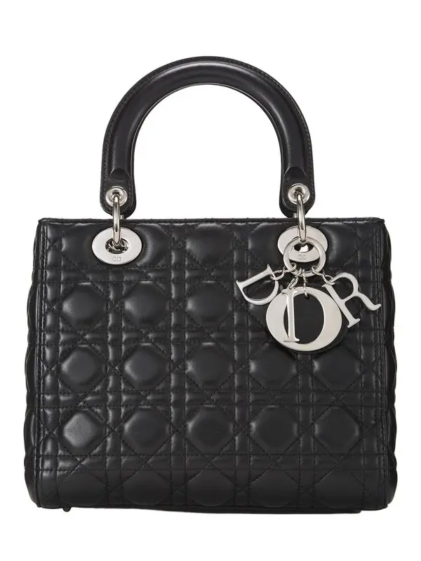 Dior Cannage Quilted Lambskin Lady - Black