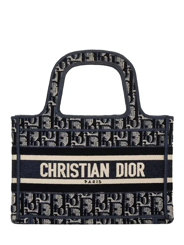 Dior Diorissimo Velvet Book Tote - Navy
