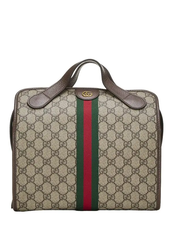 Gucci Gg Supreme Bowler Handbag - Brown