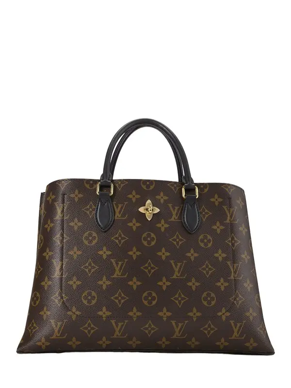 LOUIS VUITTON Monogram Canvas Flower Tote - Black