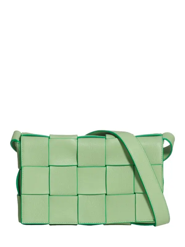 Bottega Veneta Cassette Intrecciato Leather Crossbody Bag - Pistachio-parakeet-s