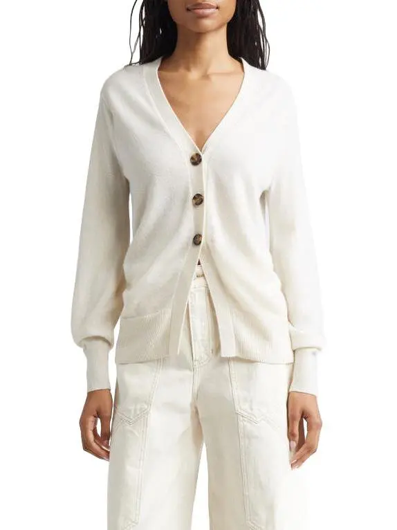 Veronica Beard Lamotte Cashmere Cardigan - Ivory