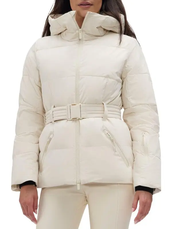 HALFDAYS Hedy Ski Puffer Jacket - Oatmilk