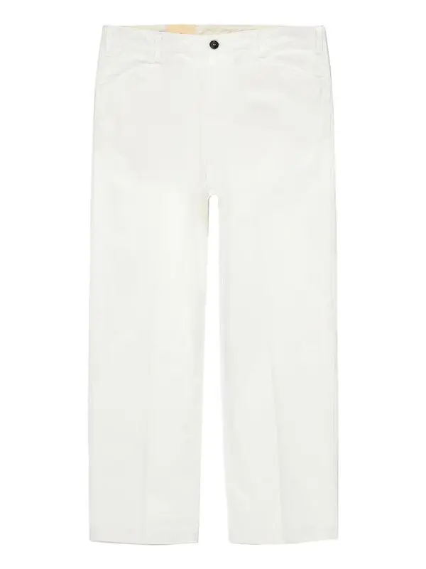 FORTELA Ben Heavy Cotton Gabardine Chino Pants - White