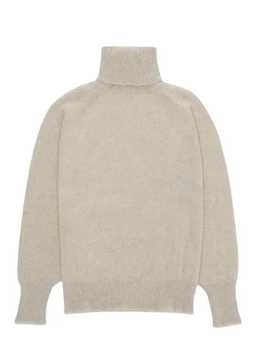 FORTELA Piero High Neck Alpaca Wool Sweater - Beige