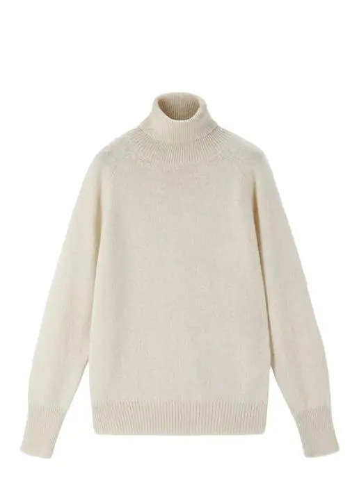 FORTELA Piero High Neck Alpaca Wool Sweater - Off White