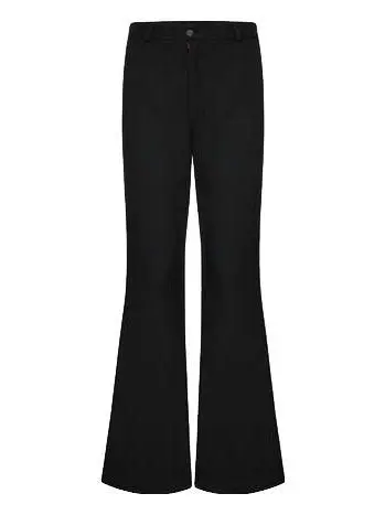 PCFG Striped Woven Flare Pants - Black