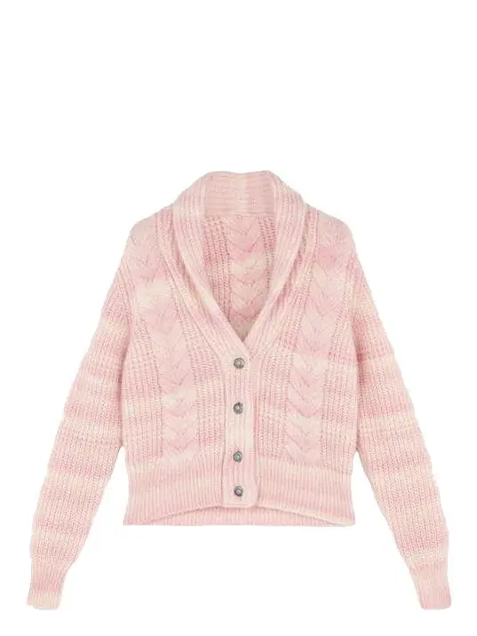 FORTELA Lexi Alpaca Wool Cardigan - Pink