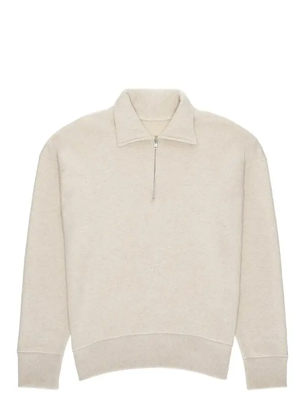 FORTELA Idaho Cotton Zip Sweatshirt - Ecru