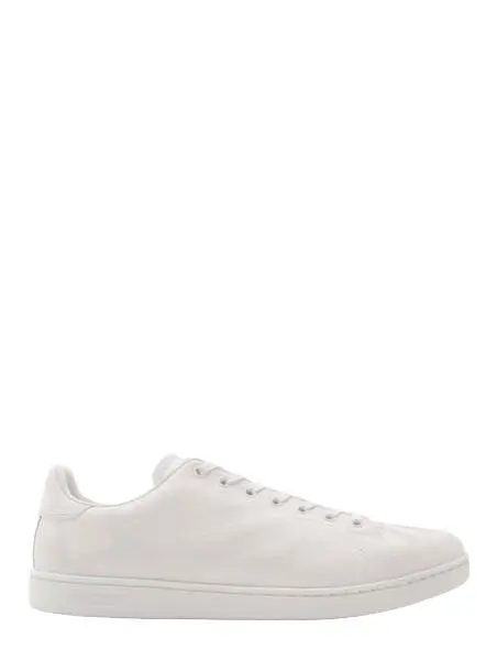 Burberry Embossed Check Leather Set Sneakers - Porcelain White