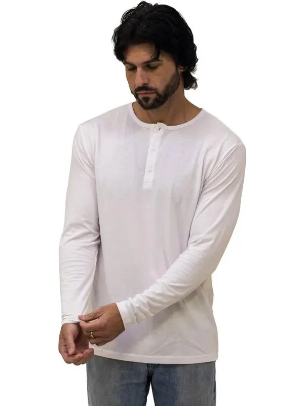 EPIC FITS Long Sleeve Henley 3 Pack - White