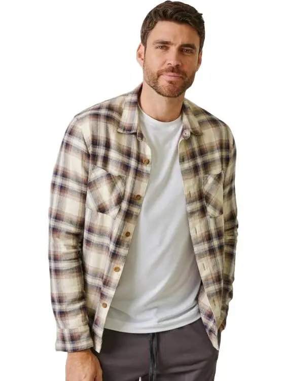 LEISURE LAB Wolf Flannel Button Up - Coyote