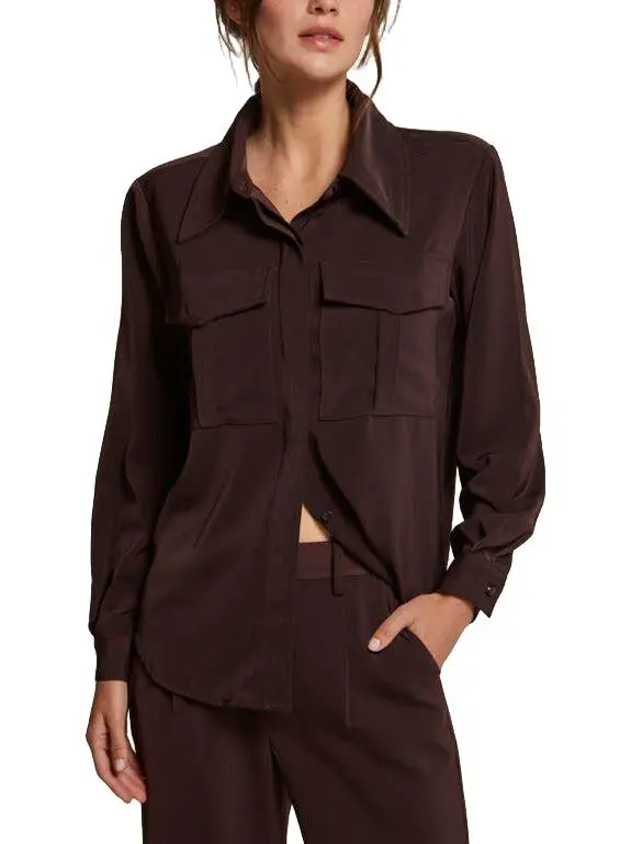 CRESCENT Cargo Button-up Shirt - Merlot