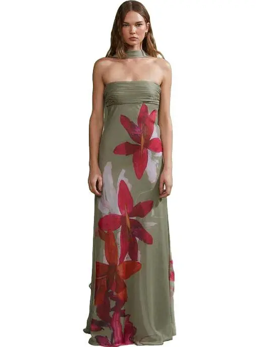 AMUR Palma Bias Gown - River Lily Rapids