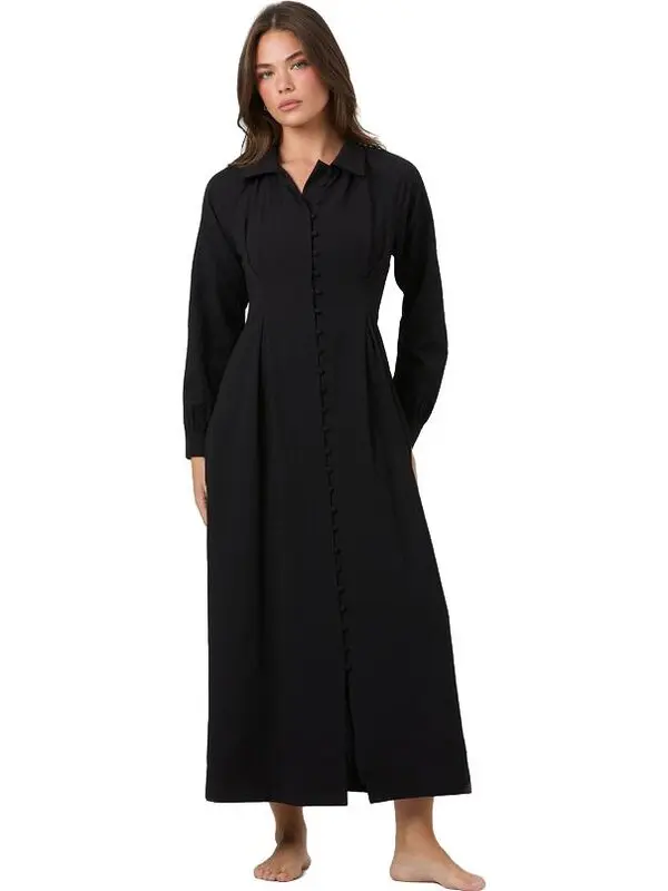 BY TESS COLLECTION Scarlett Shirt Dress - Black