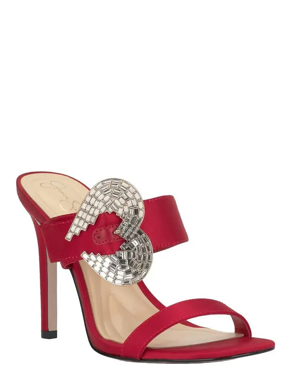 Jessica Simpson Orrieta Stiletto Heel Slide Sandal - Red Muse