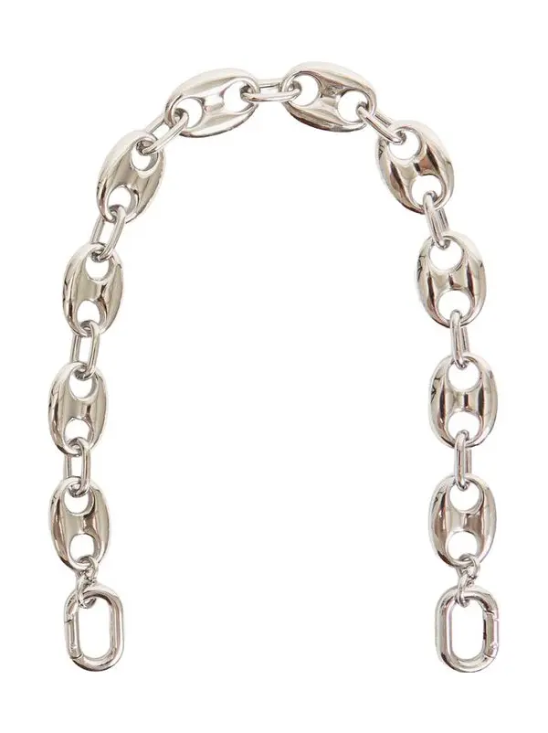 Clare V. Shortie Mariner Chain Strap - Silver