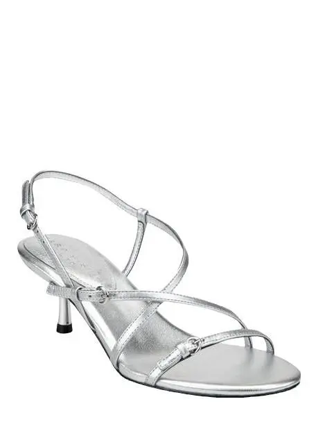 Marc Fisher Nylah Slingback Sandal - Metallic Silver