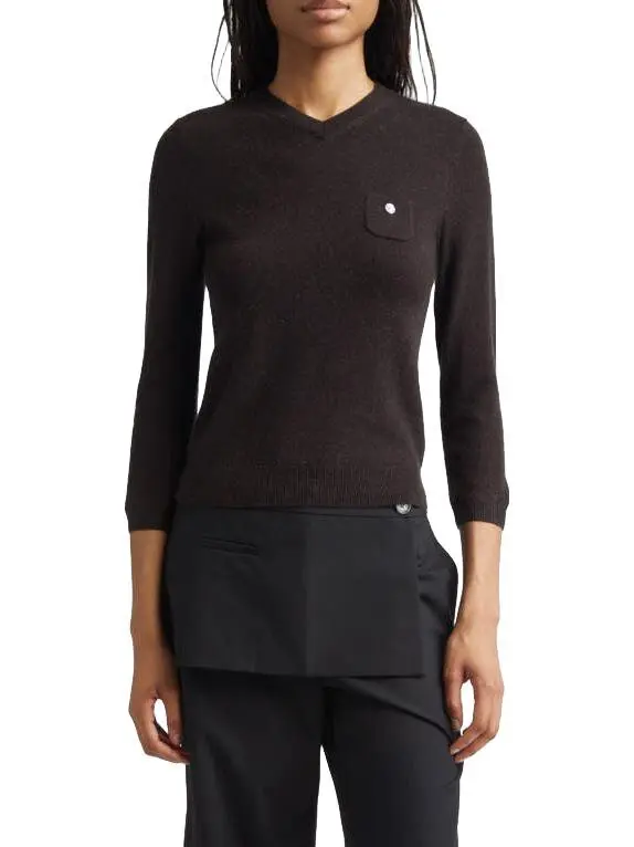 Sandy Liang Bisky Wool & Cashmere Sweater - Brown