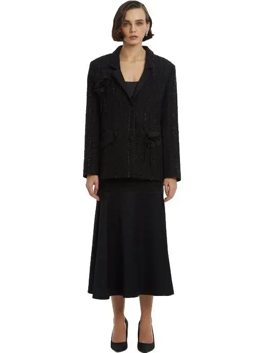 GIZIA Double-breasted Jacket - Black