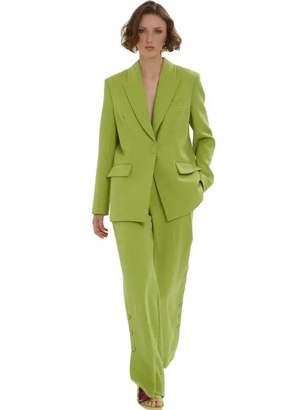 GIZIA Set With Button Details - Green