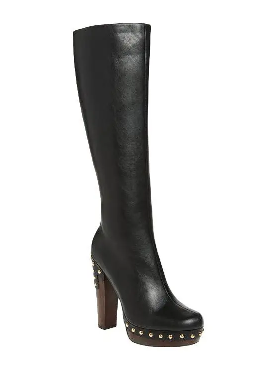 Jeffrey Campbell Kamari Knee High Platform Boots - Black Gold