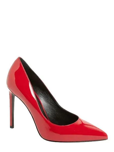 Saint Laurent Paris Pointy Toe Pump - Red