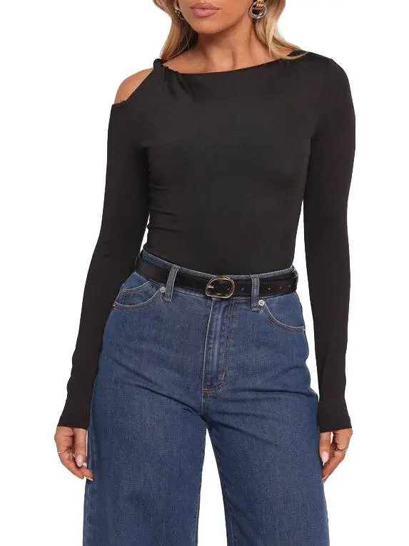 PETAL & PUP Darma Cutout Top - Black
