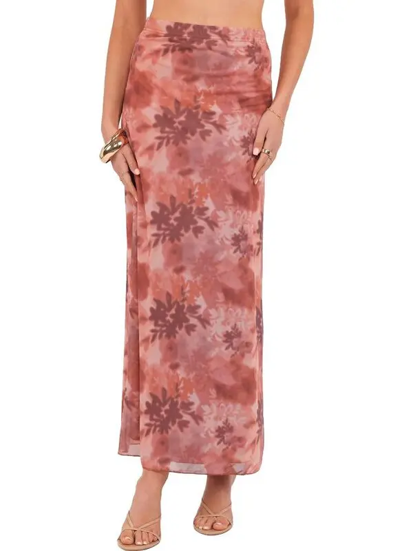 PETAL & PUP Floral Print Maxi Skirt - Blurred Botanics