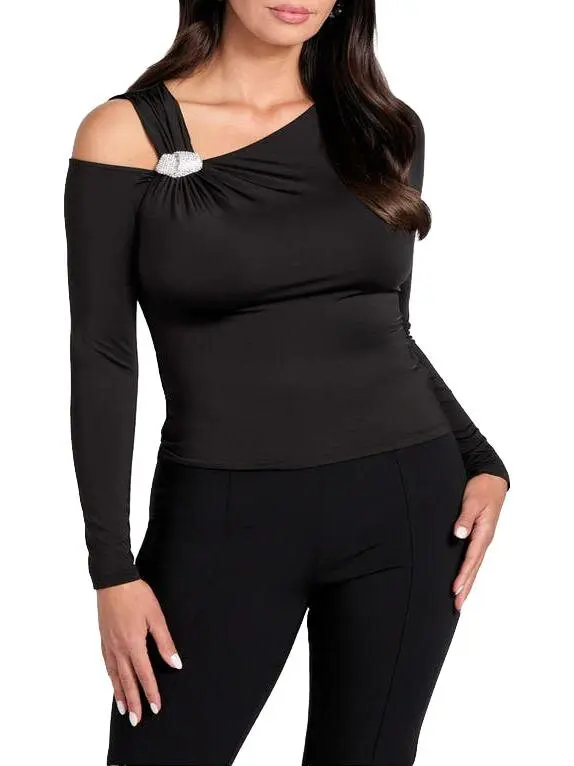 MARCIANO Elsa Asymmetric Top - Black-black