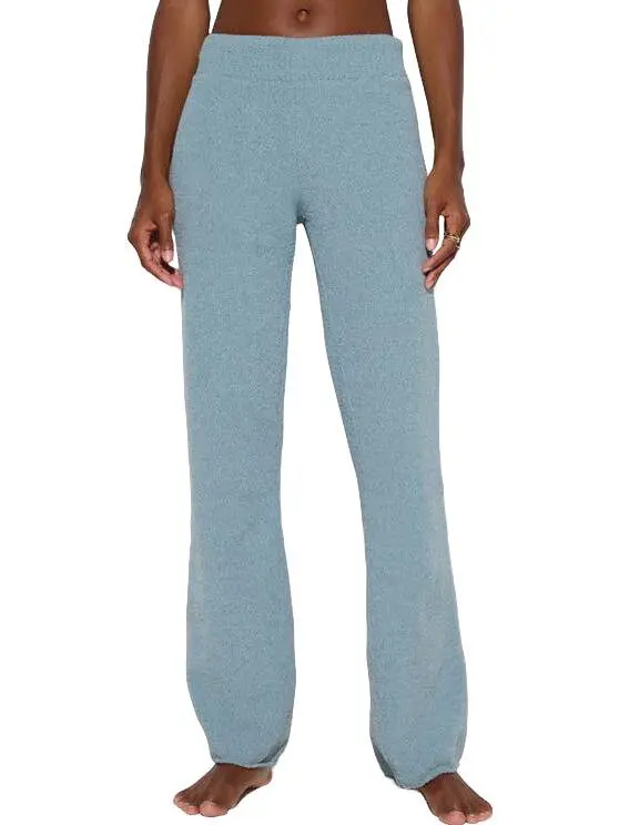 Spiritual Gangster Allegra Chenille Straight-leg Pants - Ocean Fog