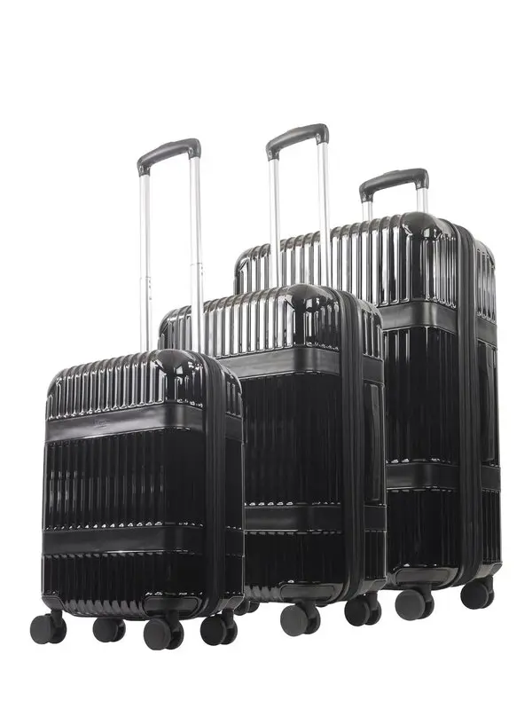 MARTHA STEWART The Bedford 3-piece Hardcase Luggage Set - Black