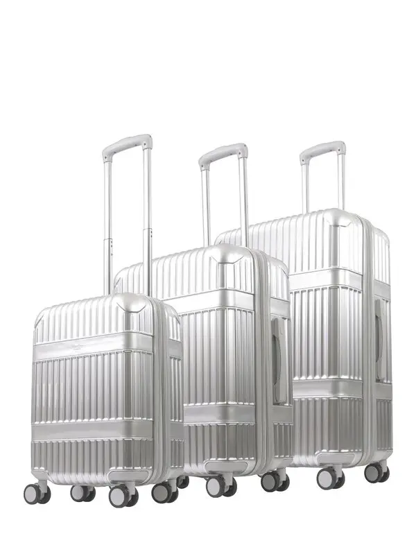 MARTHA STEWART The Bedford 3-piece Hardcase Luggage Set - Silver