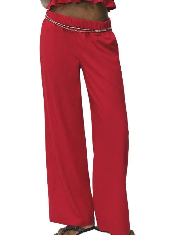Mango Straight-leg Pull-on Pants - Red