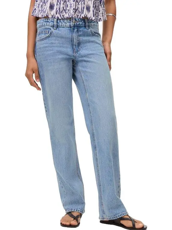 Mango Straight Leg Jeans - Light Blue