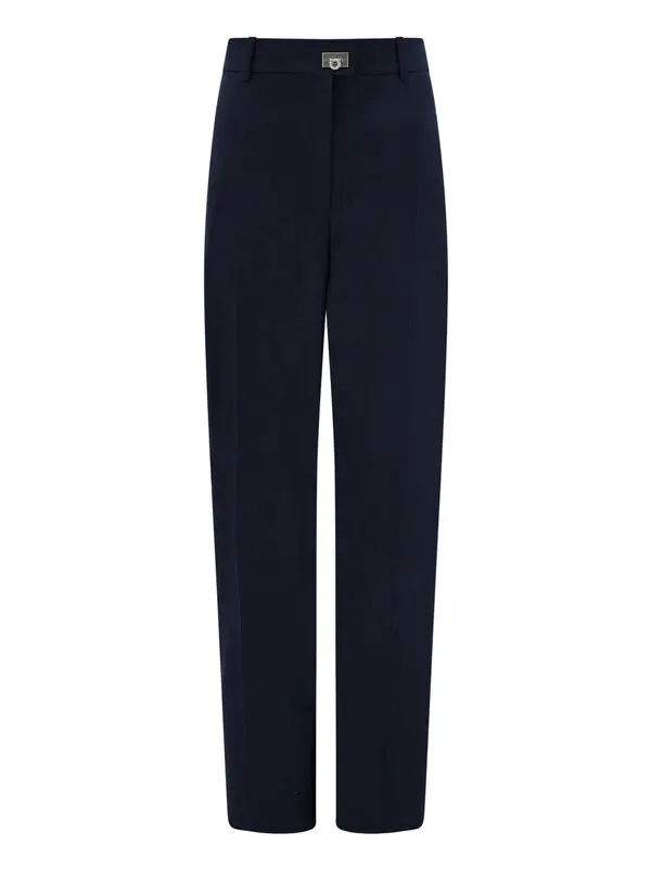 FERRAGAMO Cashmere Blend Tailored Trousers - Blue