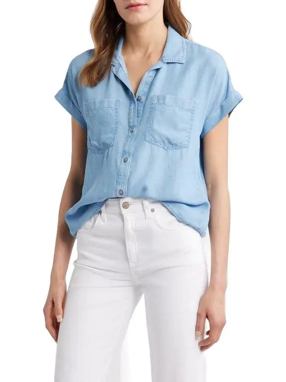 BEACHLUNCHLOUNGE Chambray Shirt - Light Wash