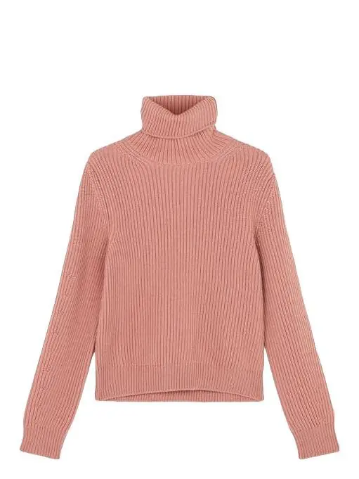 FORTELA Leona High Neck Wool Sweater - Pink