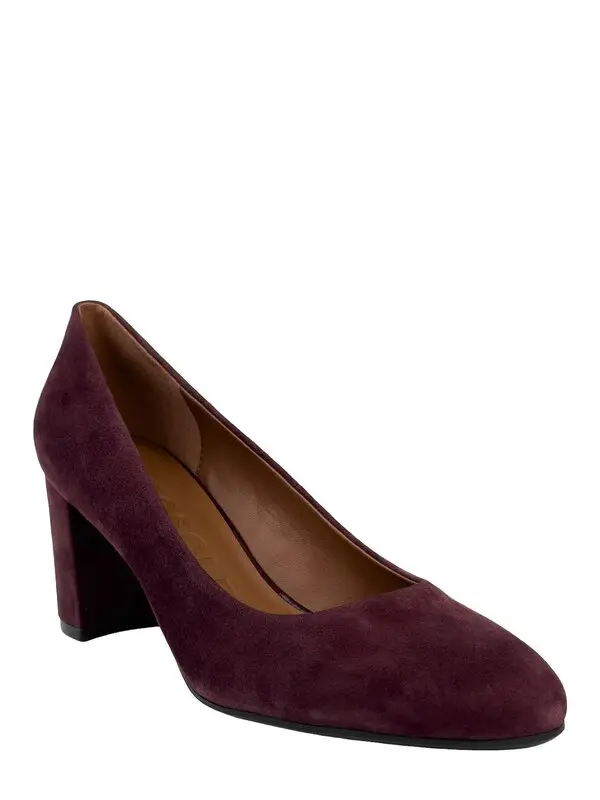 Aerosoles Almond Toe Pumps - Fig Suede