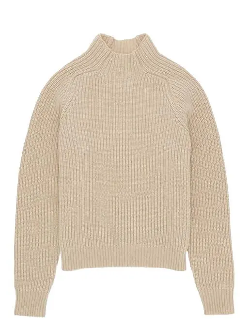 FORTELA Leona High Neck Wool Sweater - Cream