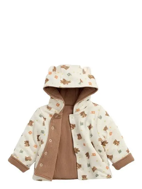 MORI Teddy Bear Reversible Hooded Jacket - Teddy Bear Print