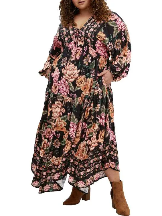 City Chic Divine Grace Floral Maxi Dress - Floral Print