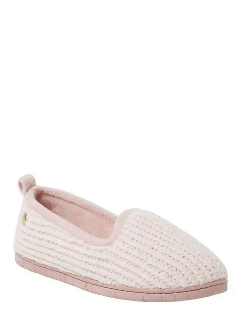 DEARFOAMS Rachel Marled Chenille Slippers - Pale Mauve